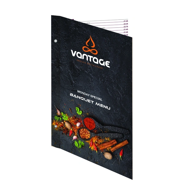 Metal Stud Restaurant Menus | Print Traders Ltd