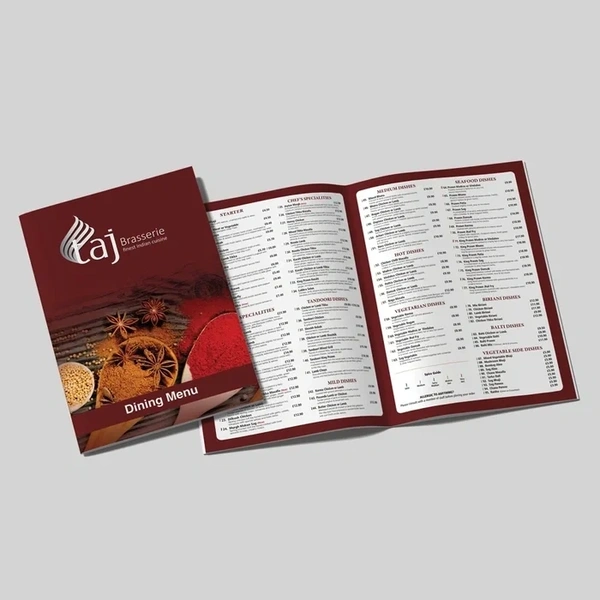 Laminated Table Menus | Print Traders Ltd